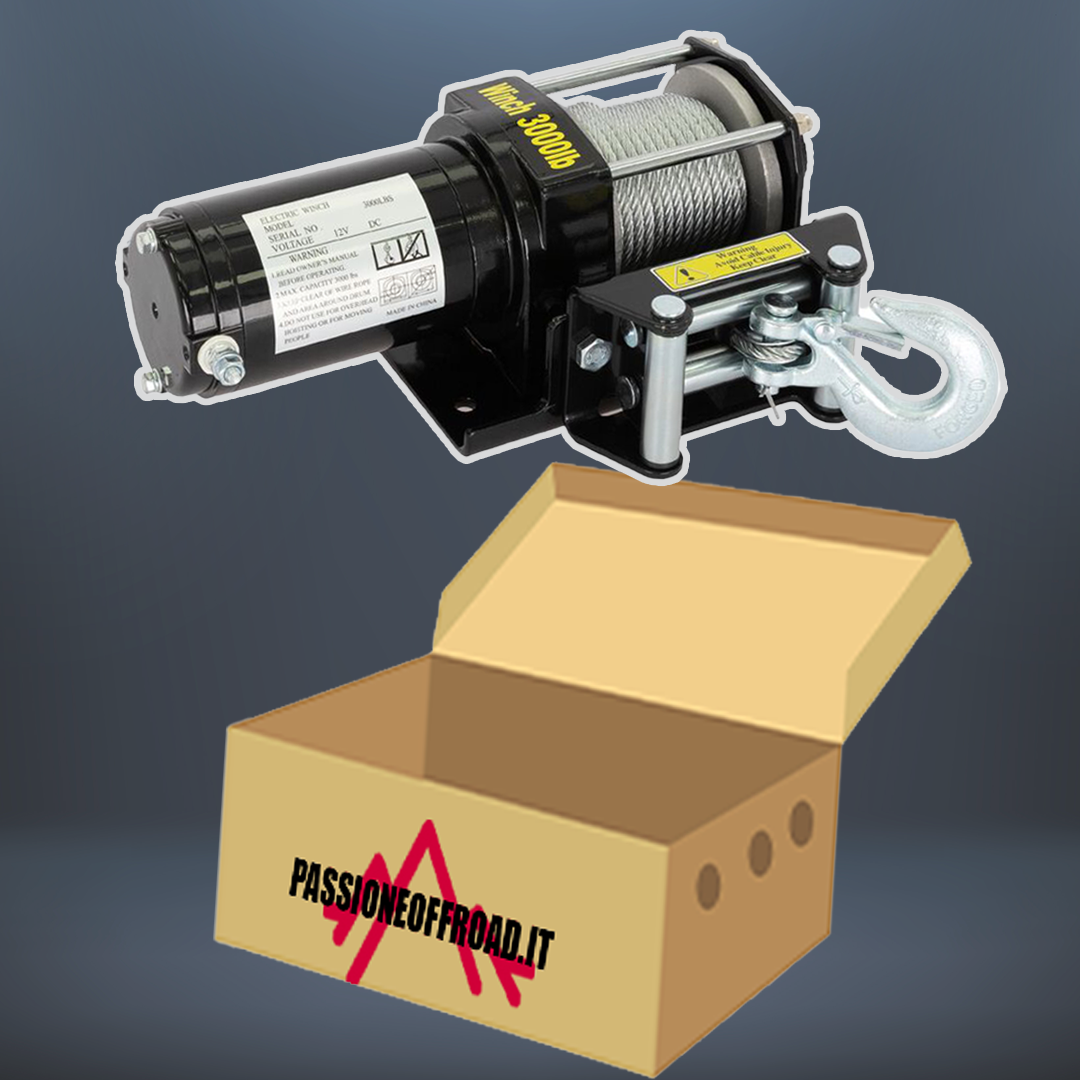 Verricello Elettrico 1500kg Cavo - Passione Off-Road